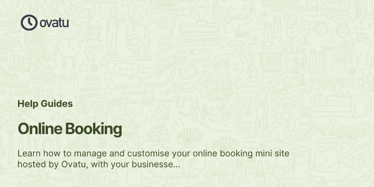 Online Booking - Ovatu Help Guides