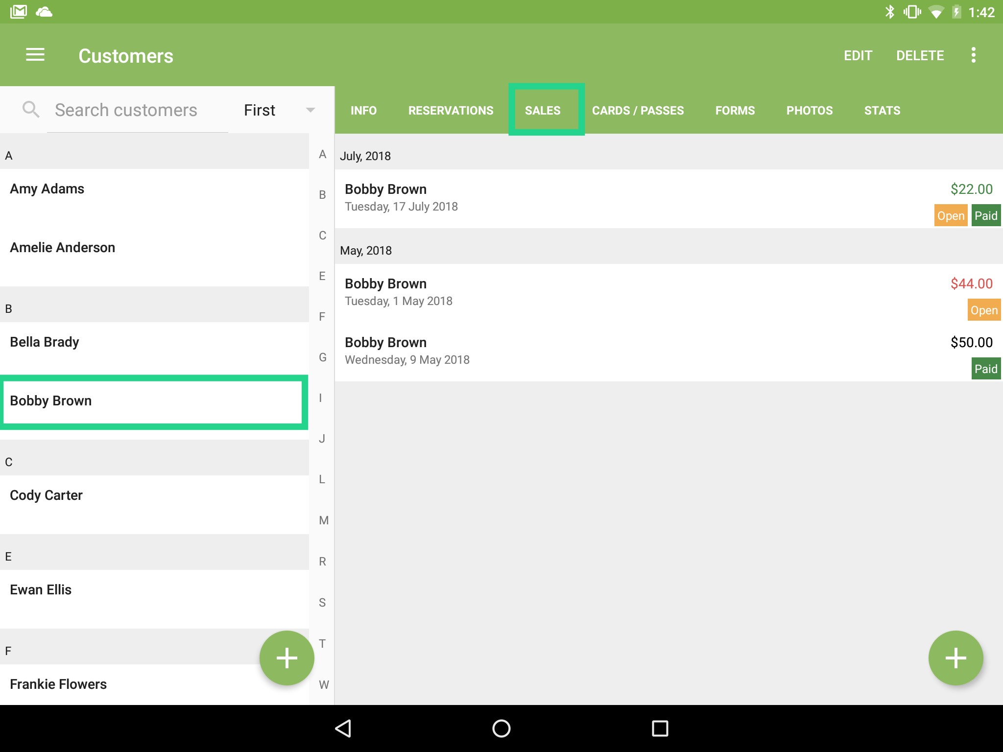 How do I view a Customers paid and unpaid Sales? - Ovatu Help Guides