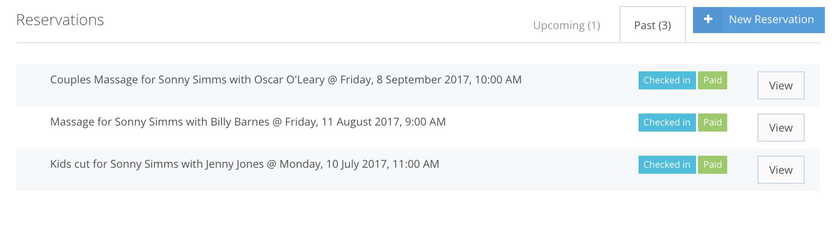 How do I view a Customers past and upcoming Reservations? - Ovatu Help ...