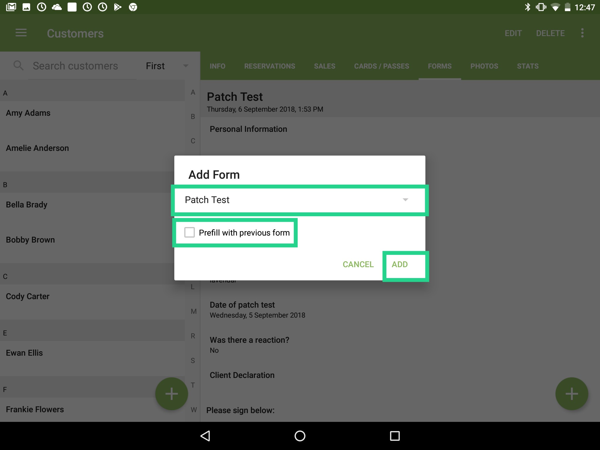 How do I add a Form to a Customer file? - Ovatu Help Guides