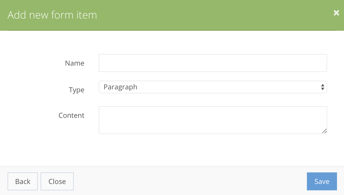 How do I add a paragraph to a Form? - Ovatu Help Guides