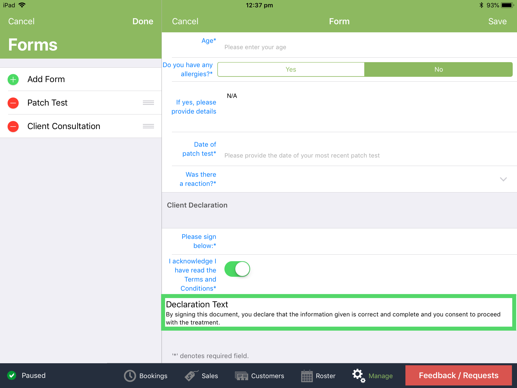 How do I add a paragraph to a Form? - Ovatu Help Guides