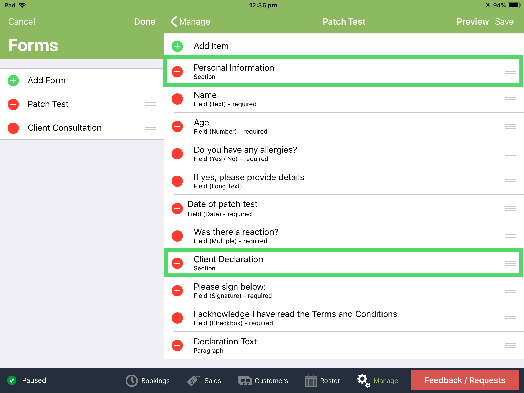How do I add a section to a Form? - Ovatu Help Guides