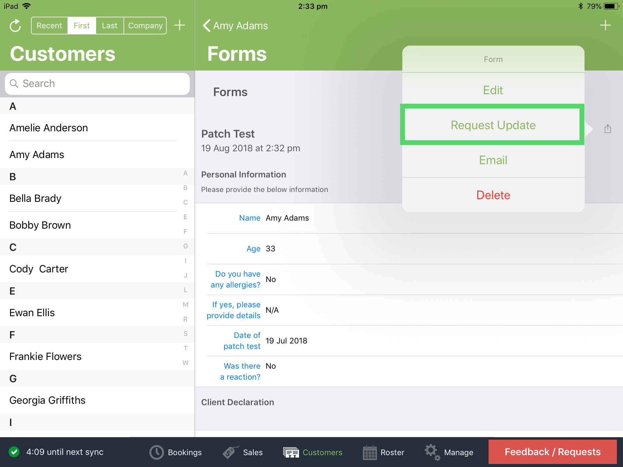 How do I email a Form request to a Customer? - Ovatu Help Guides