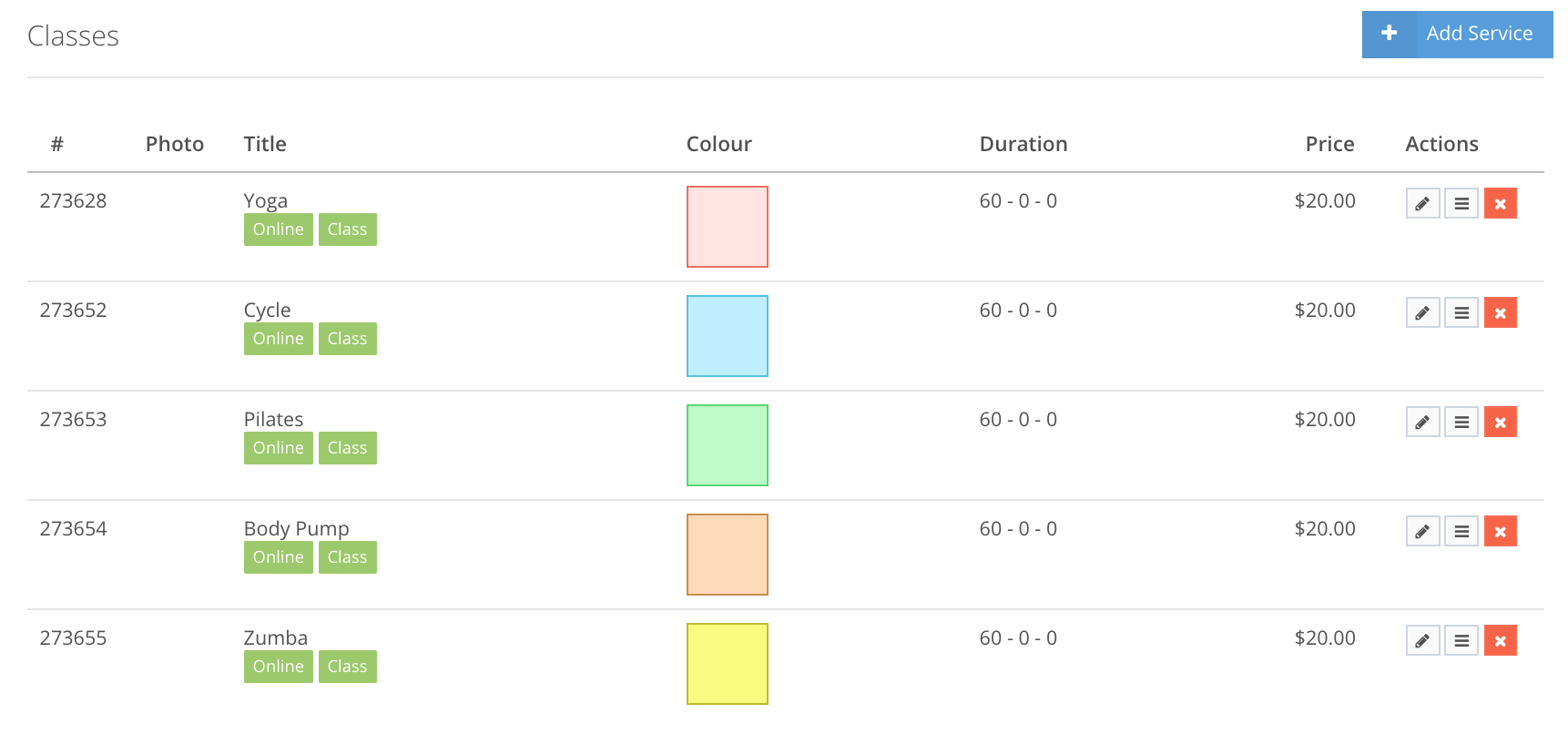 Basic Setup (I mainly have timetabled group classes) - Ovatu Help Guides