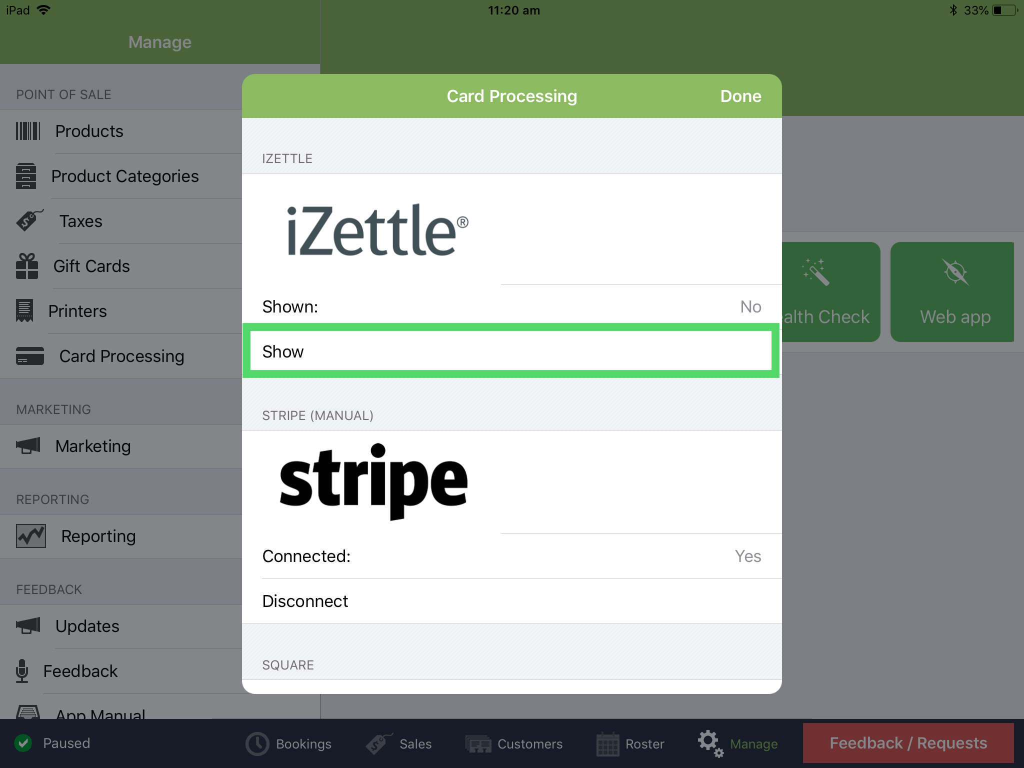 How do I connect my iZettle card reader? - Ovatu Help Guides