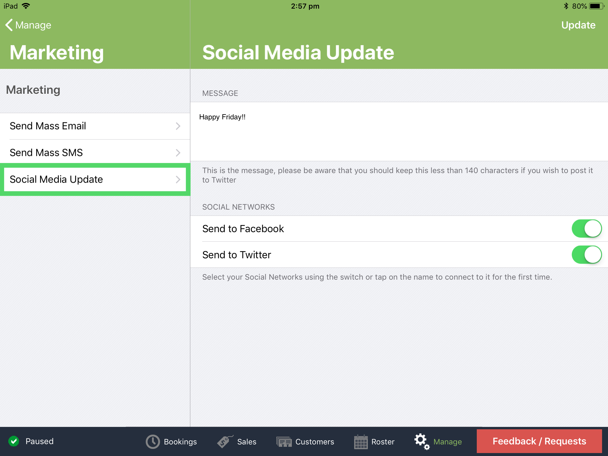 How do I post an update to social media? - Ovatu Help Guides