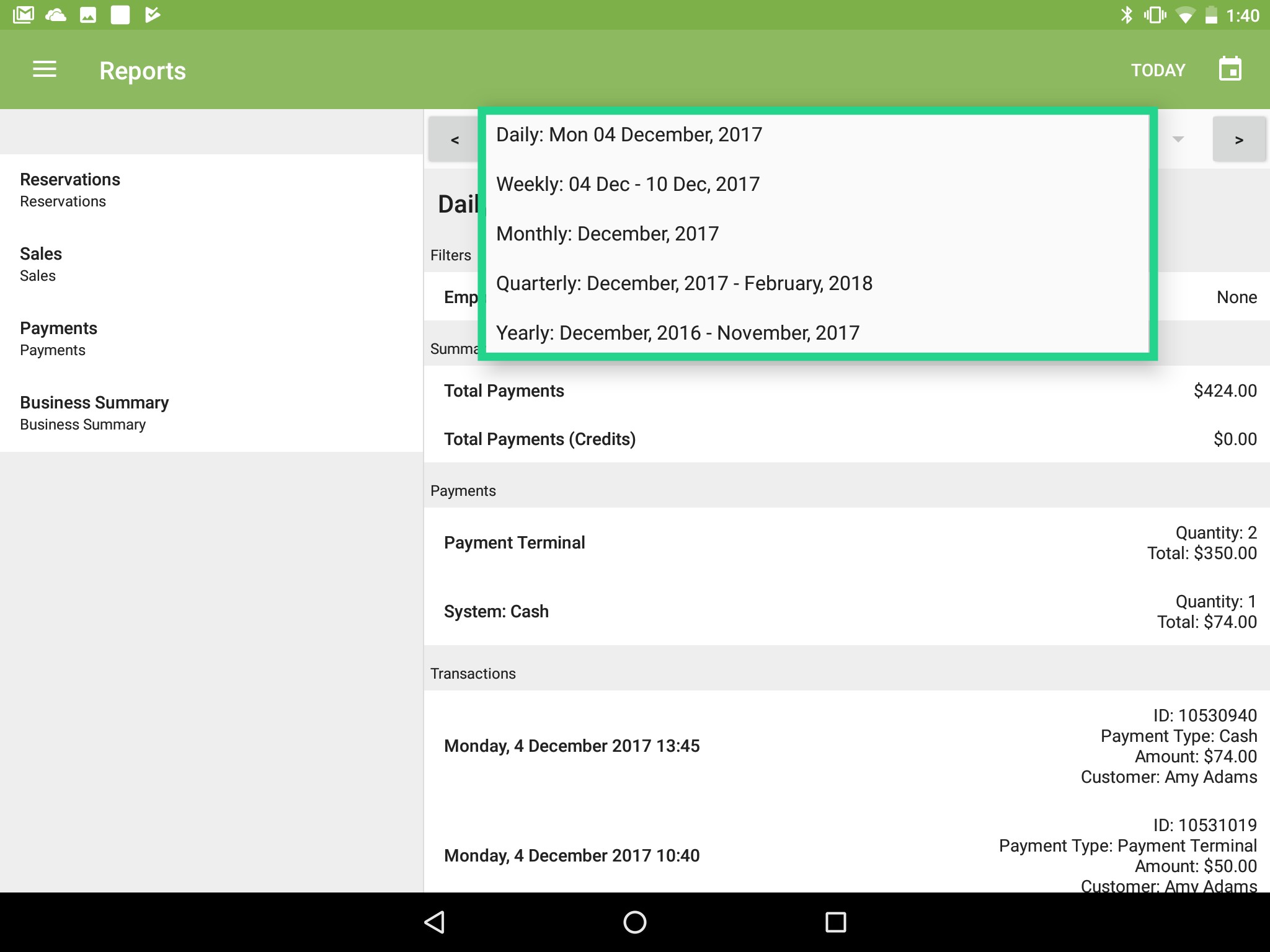 Payments Report Explained - Ovatu Help Guides