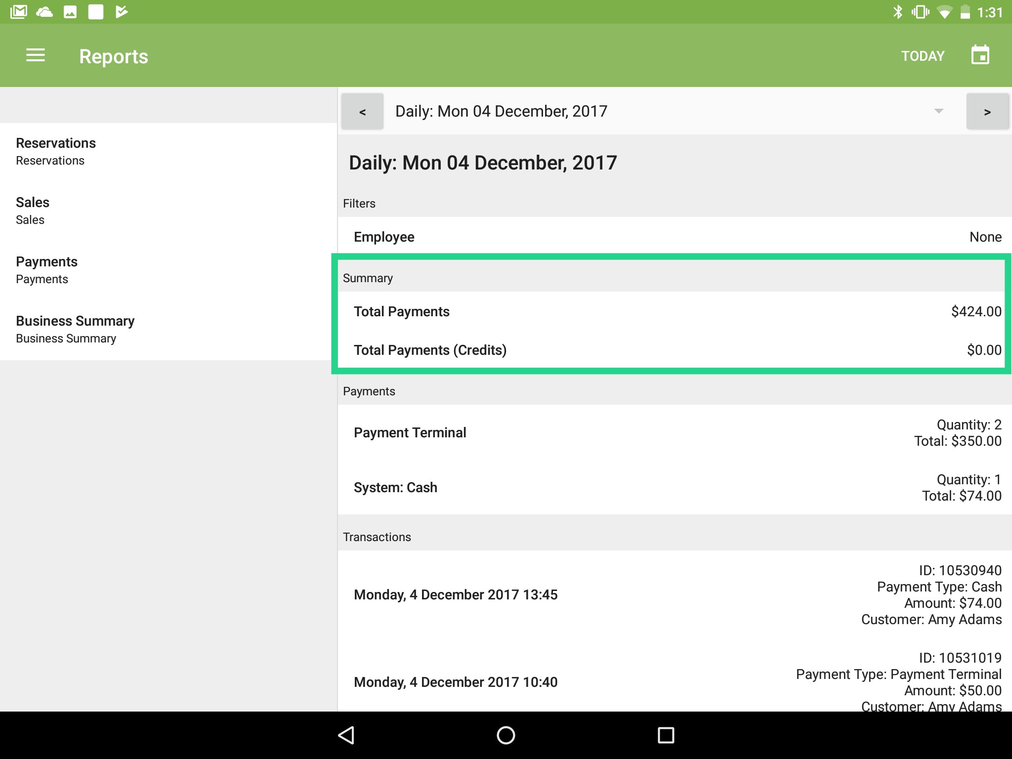Payments Report Explained - Ovatu Help Guides