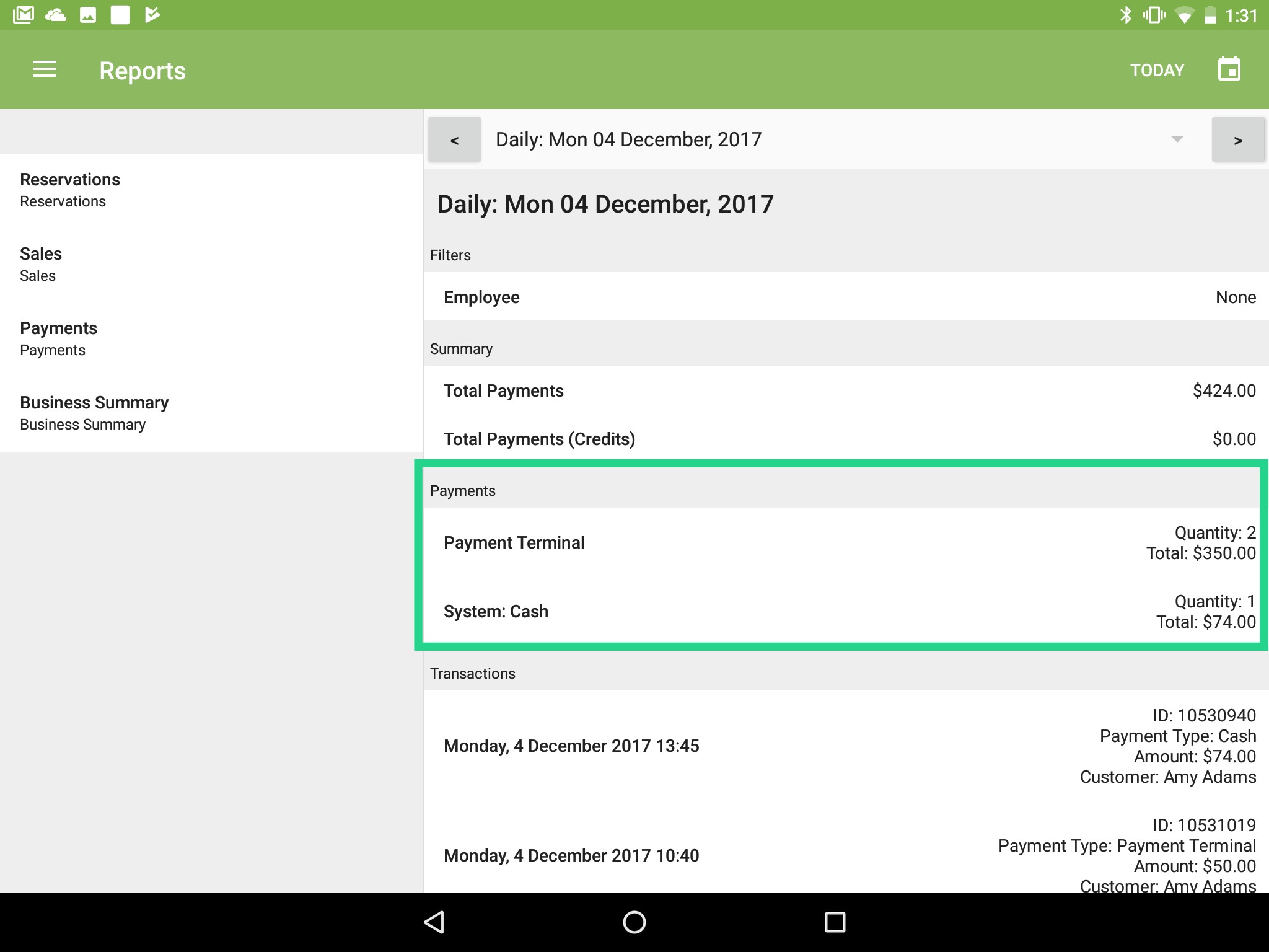 Payments Report Explained - Ovatu Help Guides
