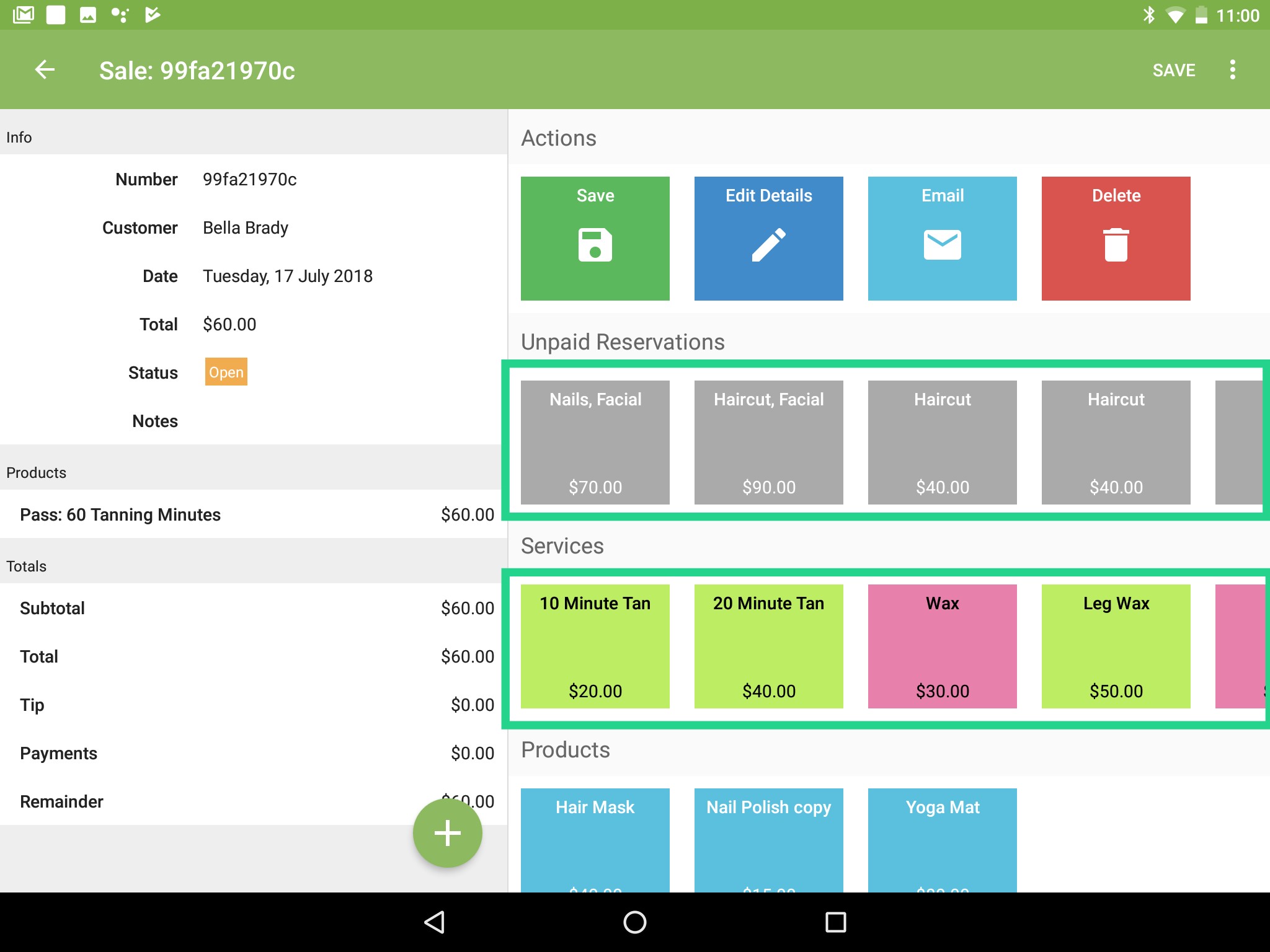 How do I add a Reservation to a Sale? - Ovatu Help Guides