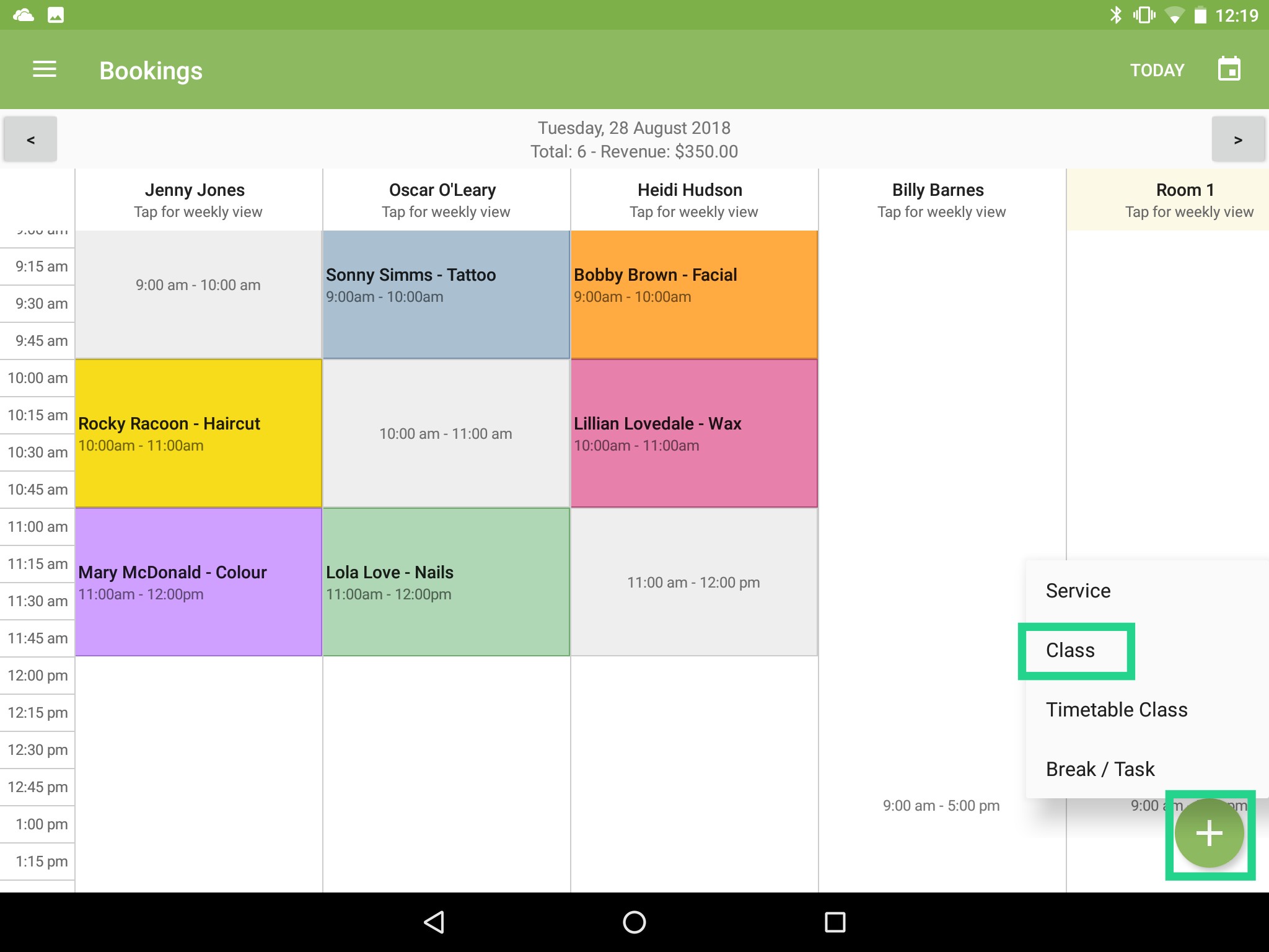 How do I create a (once off) Class Reservation? - Ovatu Help Guides
