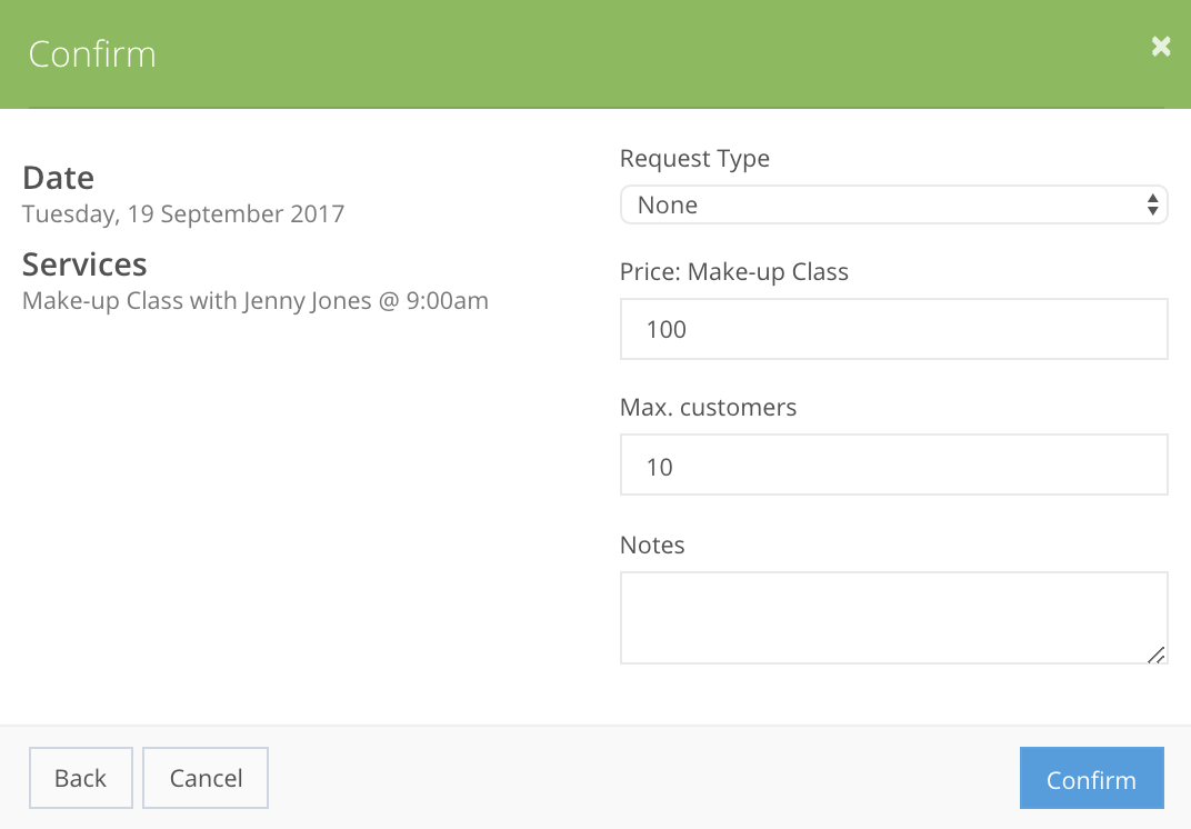 How do I create a (once off) Class Reservation? - Ovatu Help Guides