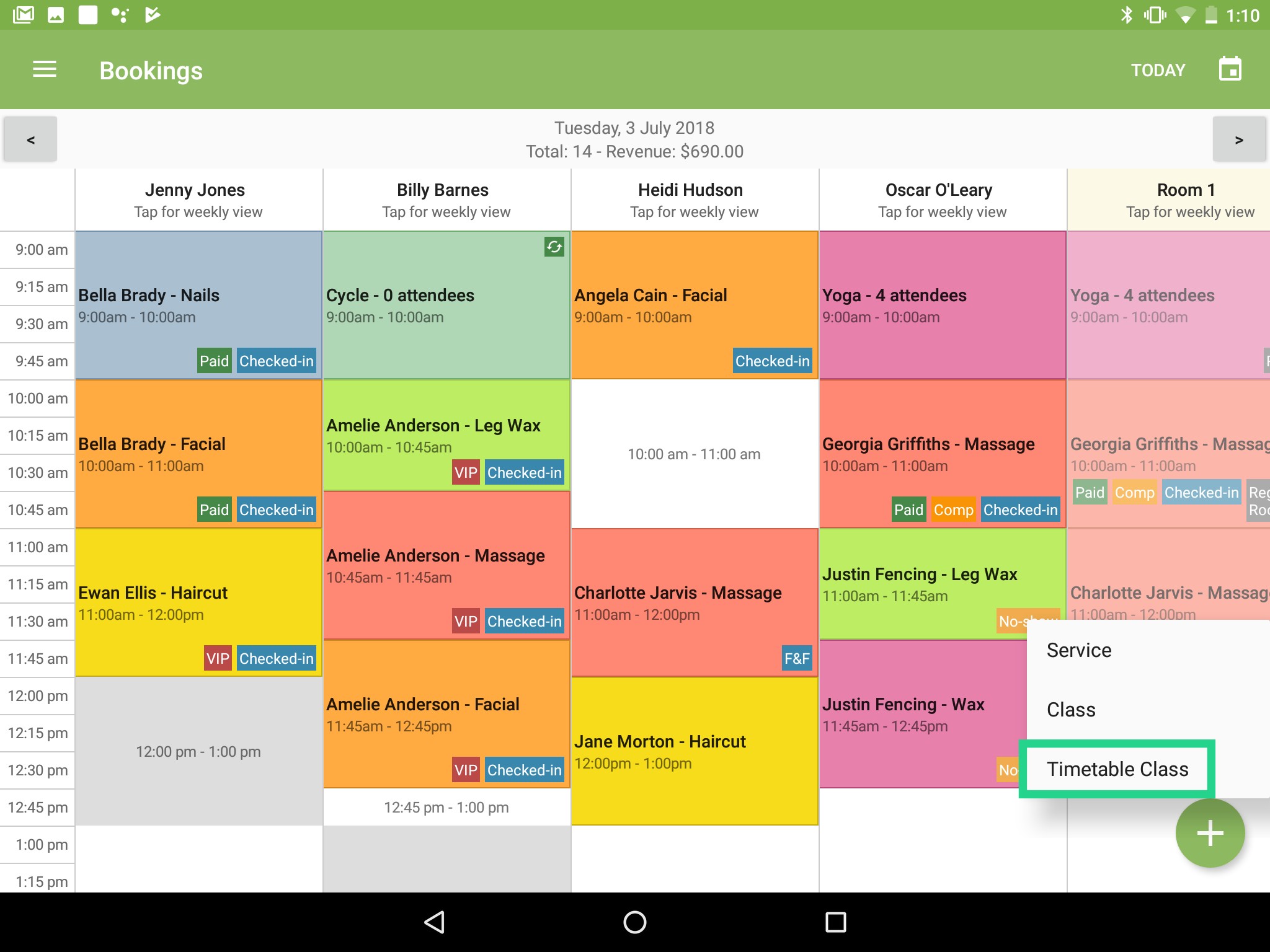 How do I create a (Timetable) Class Reservation? - Ovatu Help Guides