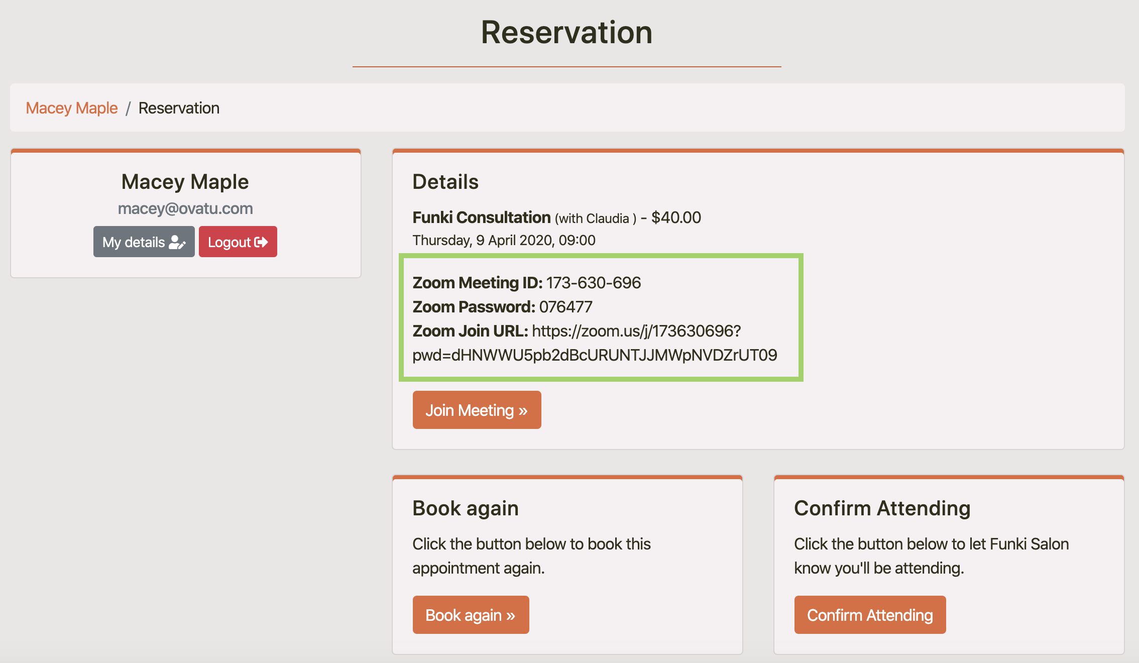 How do I create a Zoom Reservation and start the meeting? - Ovatu Help Guides