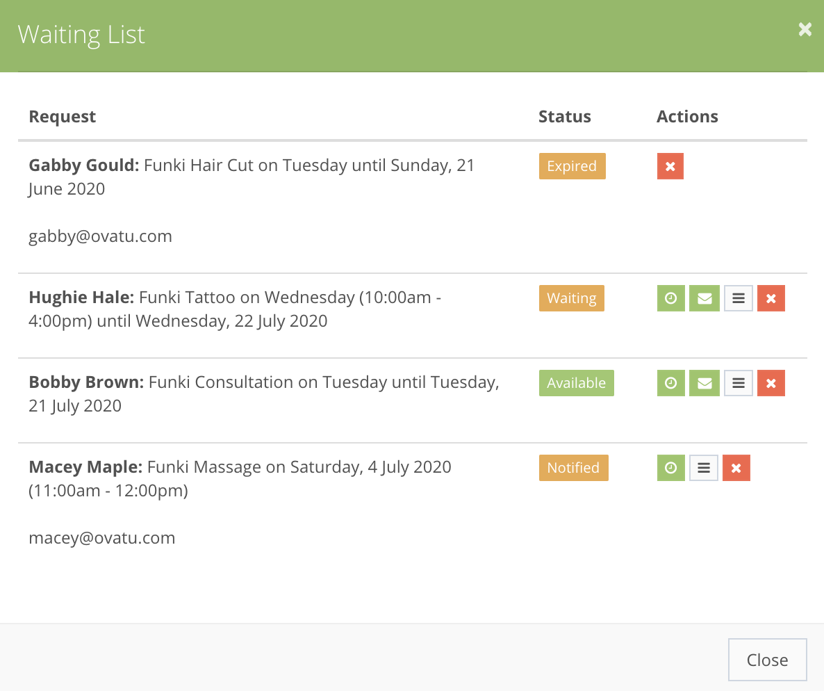 How do I use the Waitlist? - Ovatu Help Guides