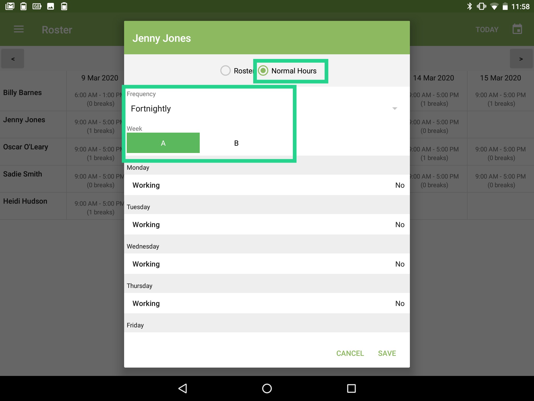 How do I set an employees normal working hours? - Ovatu Help Guides