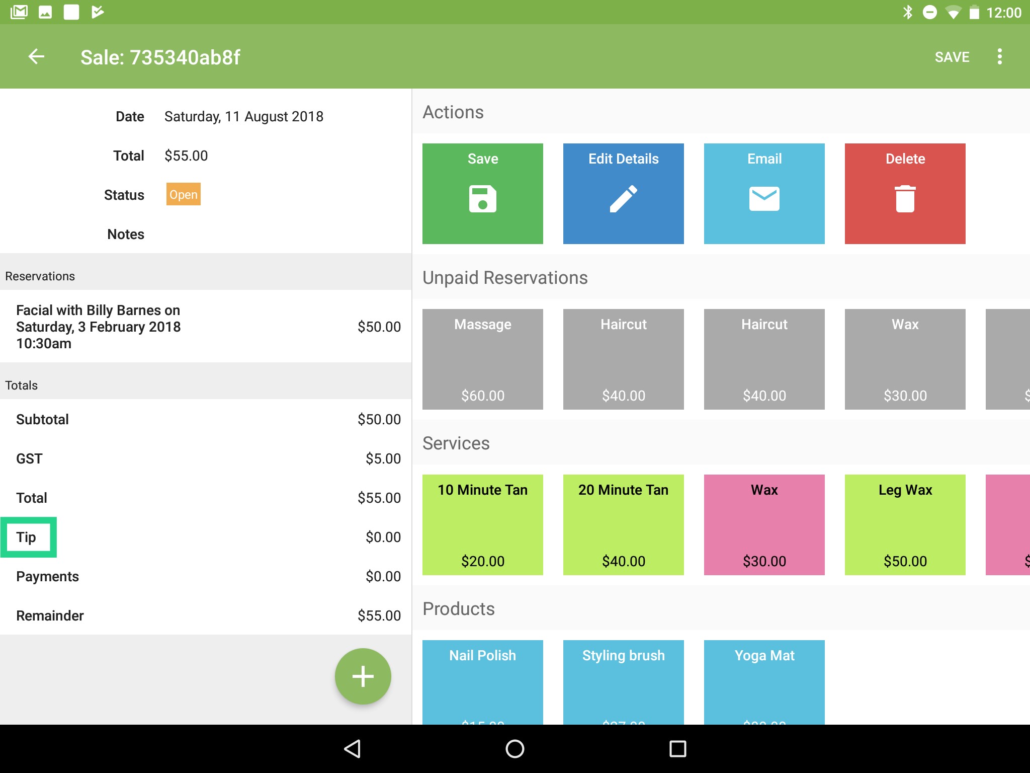 How do I add a Tip to a Sale? - Ovatu Help Guides