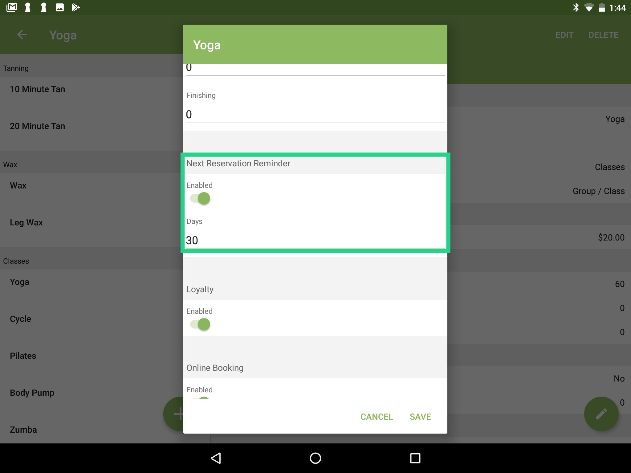 How do I customise rebooking and review reminders for a Service ...