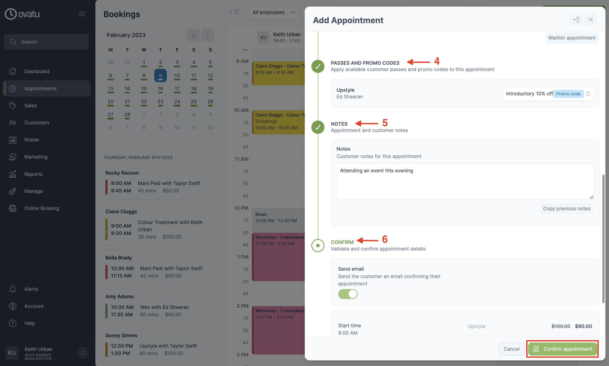 Creating an appointment - Ovatu Help Guides