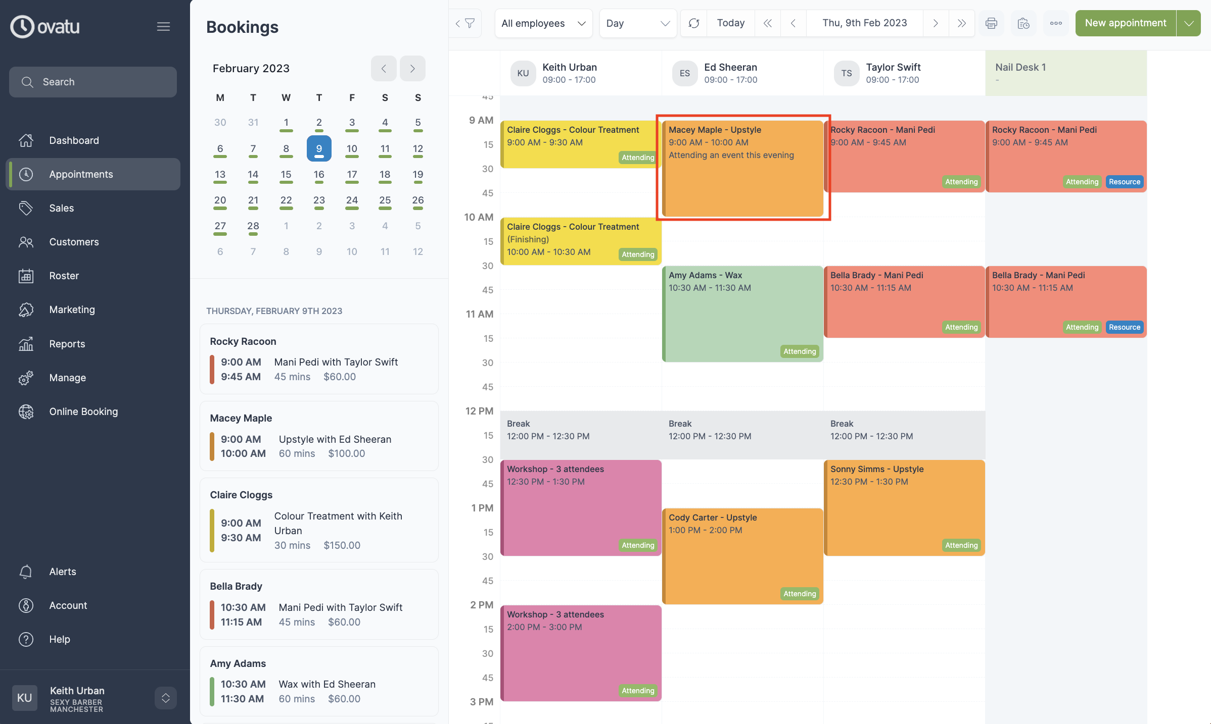 Creating an appointment - Ovatu Help Guides