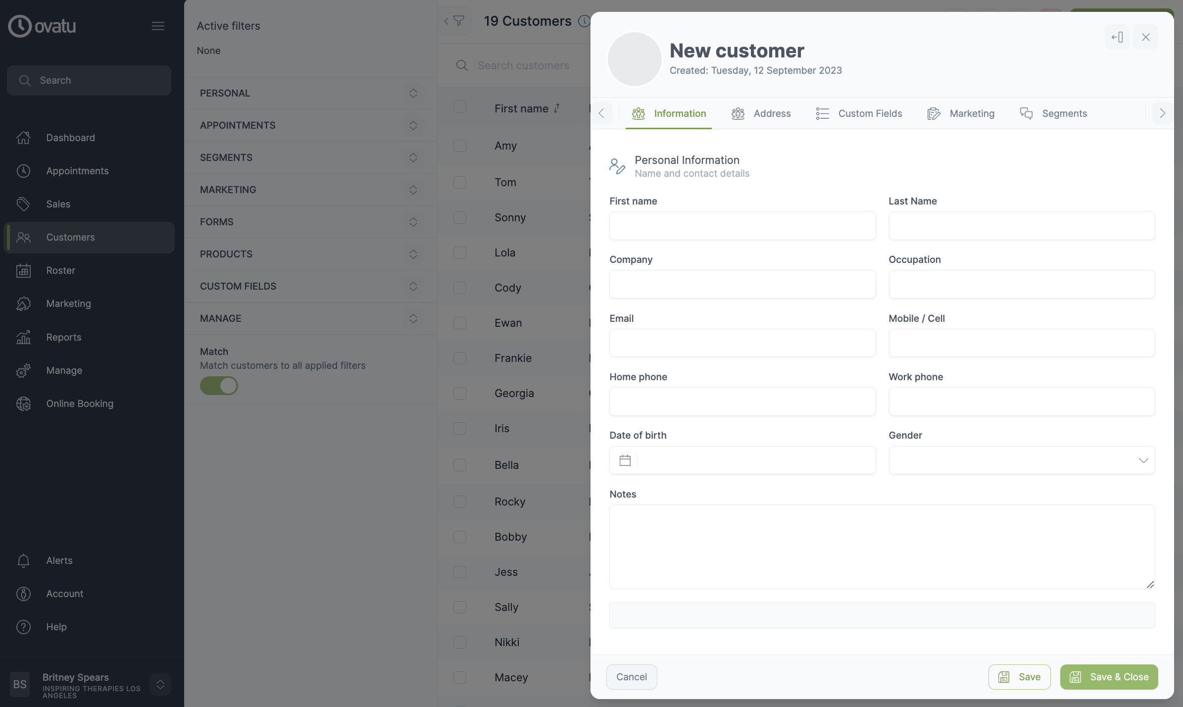 Adding a customer - Ovatu Help Guides