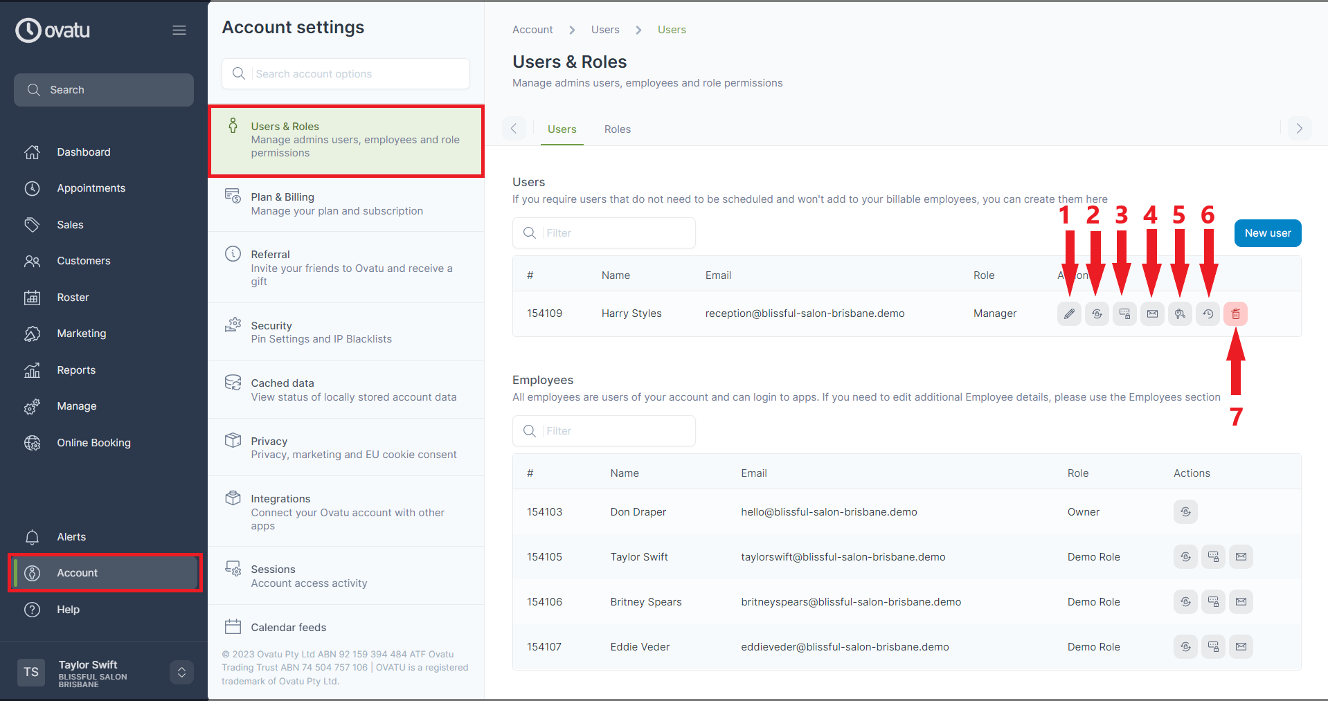Creating a non-bookable user - Ovatu Help Guides