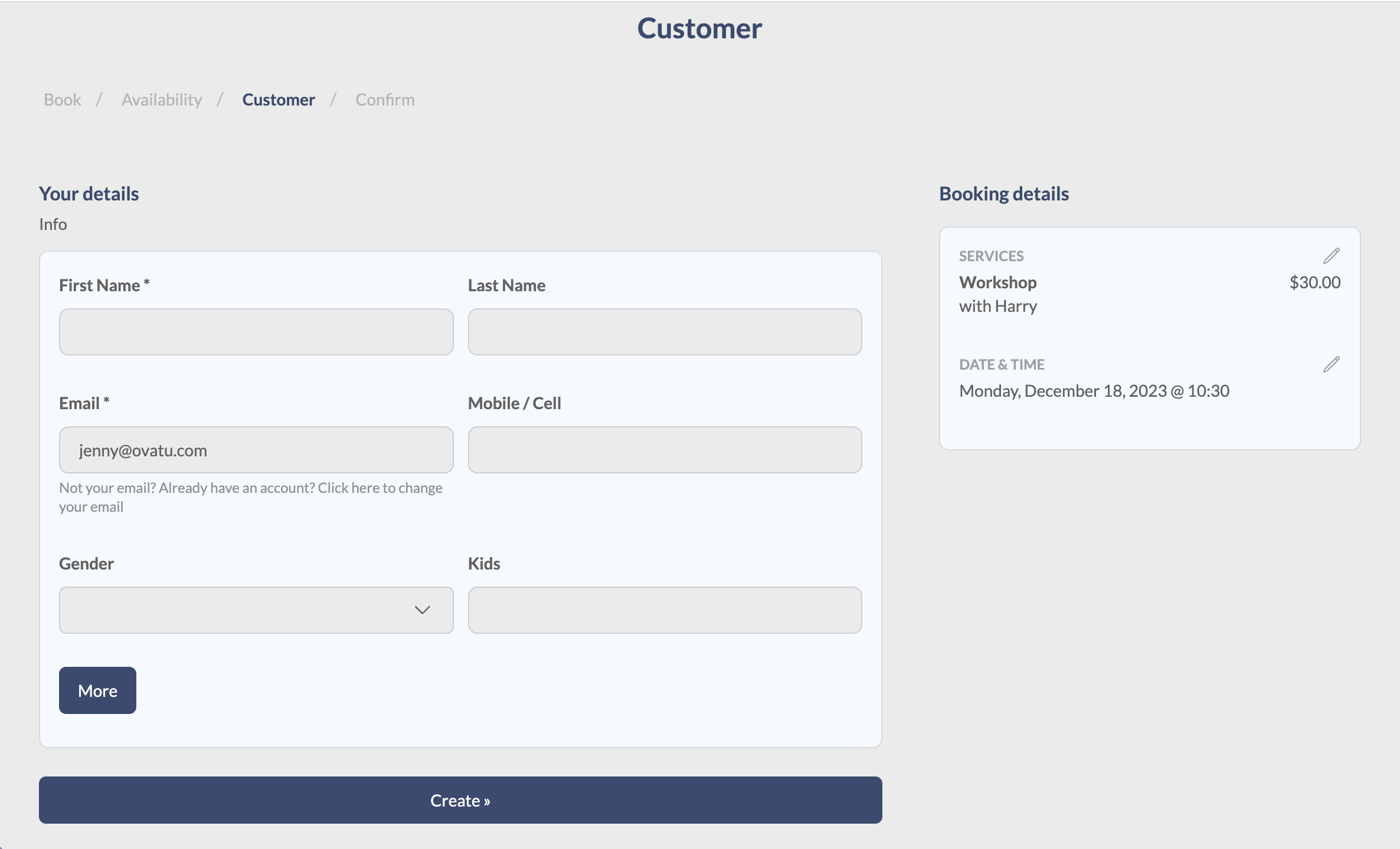 New customer registration fields - Ovatu Help Guides