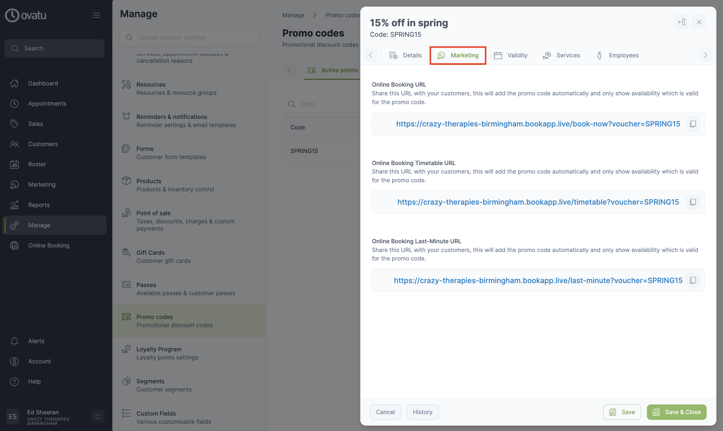 Applying a promo code - Ovatu Help Guides